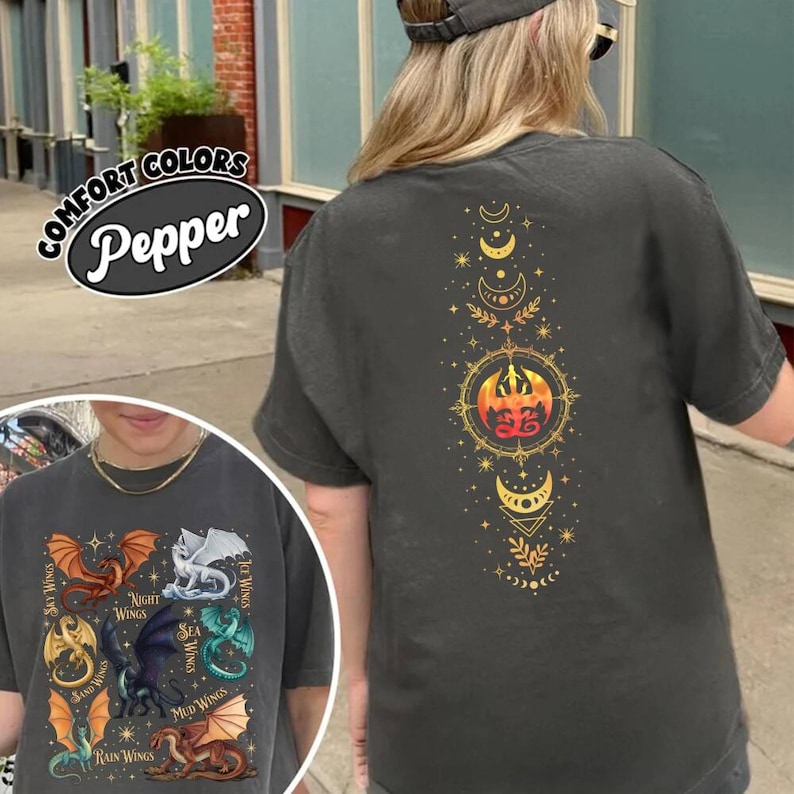 2-sided Wings of Fire Dragons Sweatshirt, Queen of Pyrrhia Tshirt ...