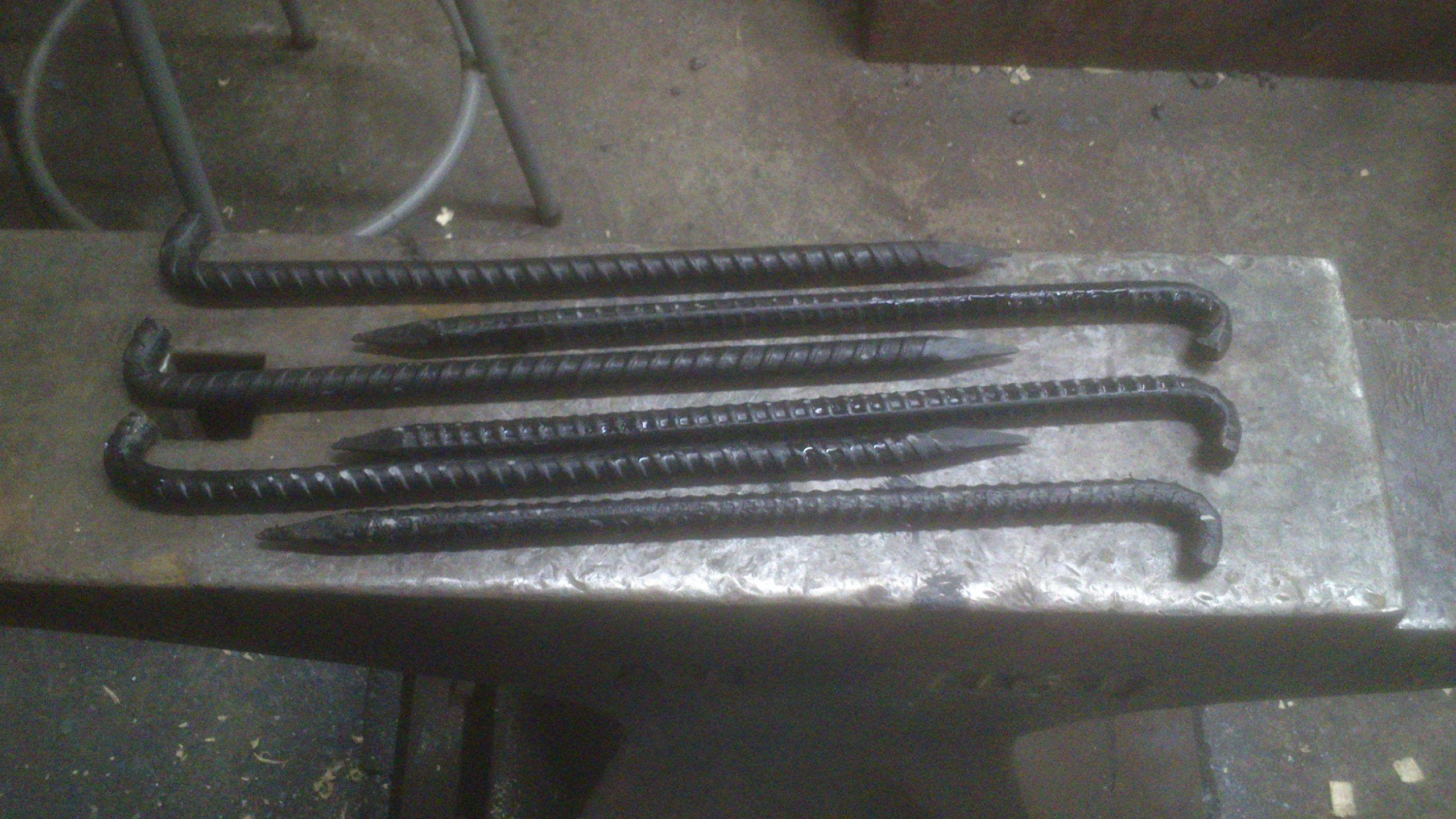 6 Heavy Duty Metal Tent Pegs 12mm Thick 12inches Long Hand-forged by ...