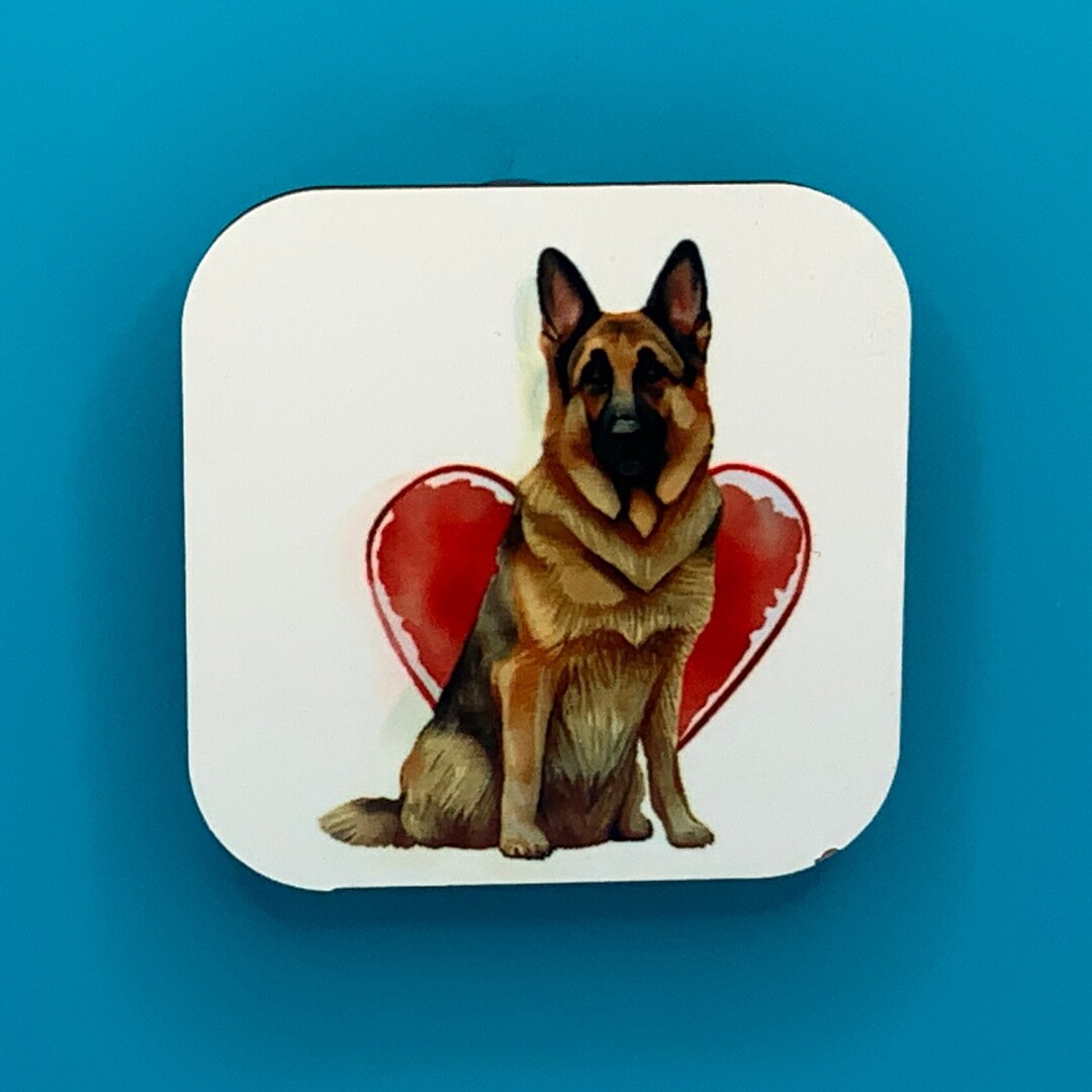 German Shepherd Dog GSD Magnet 2x2 Inches Square - Etsy