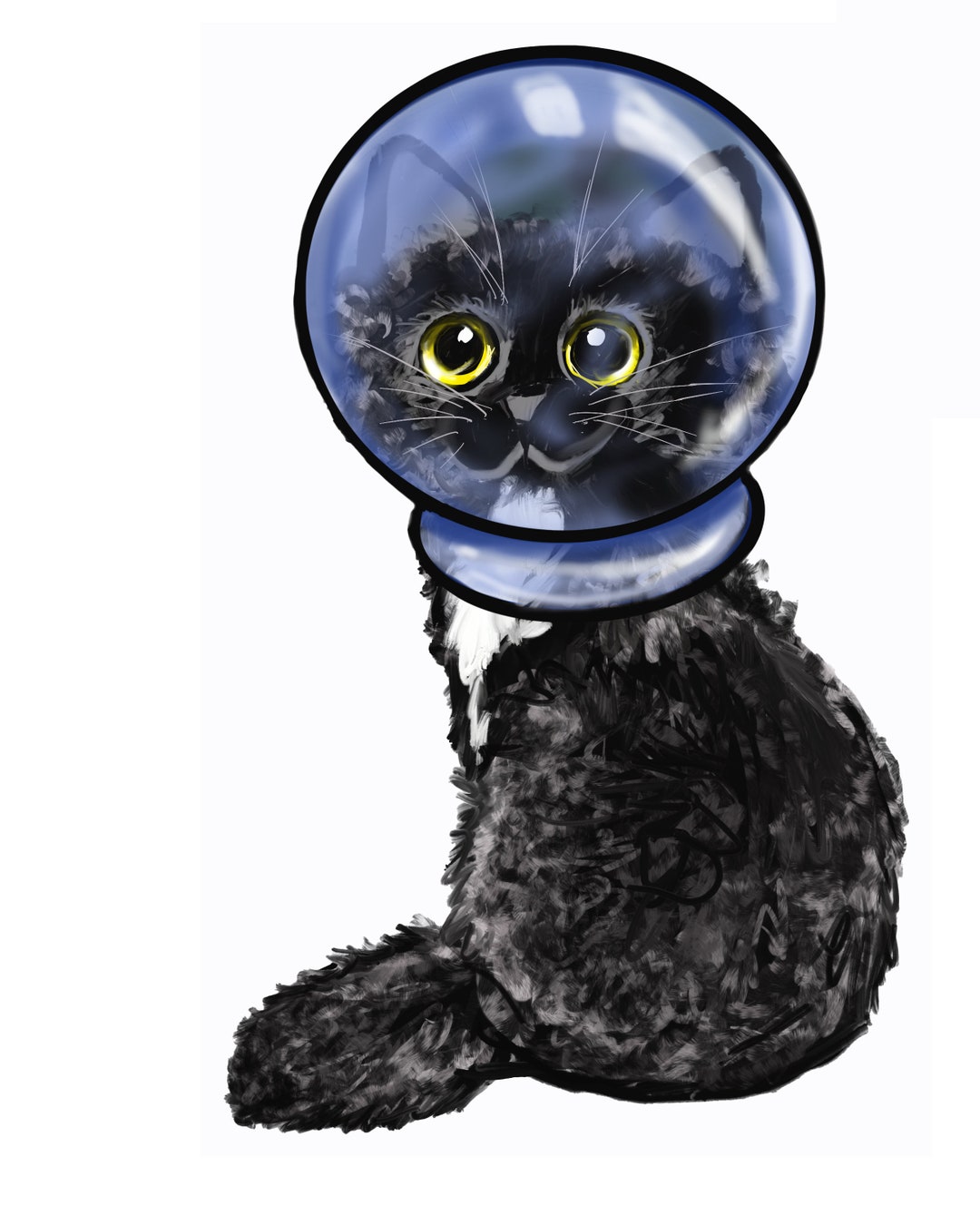 Space Cat Vinyl Sticker Decal for Laptops, Water Bottles, Walls ...