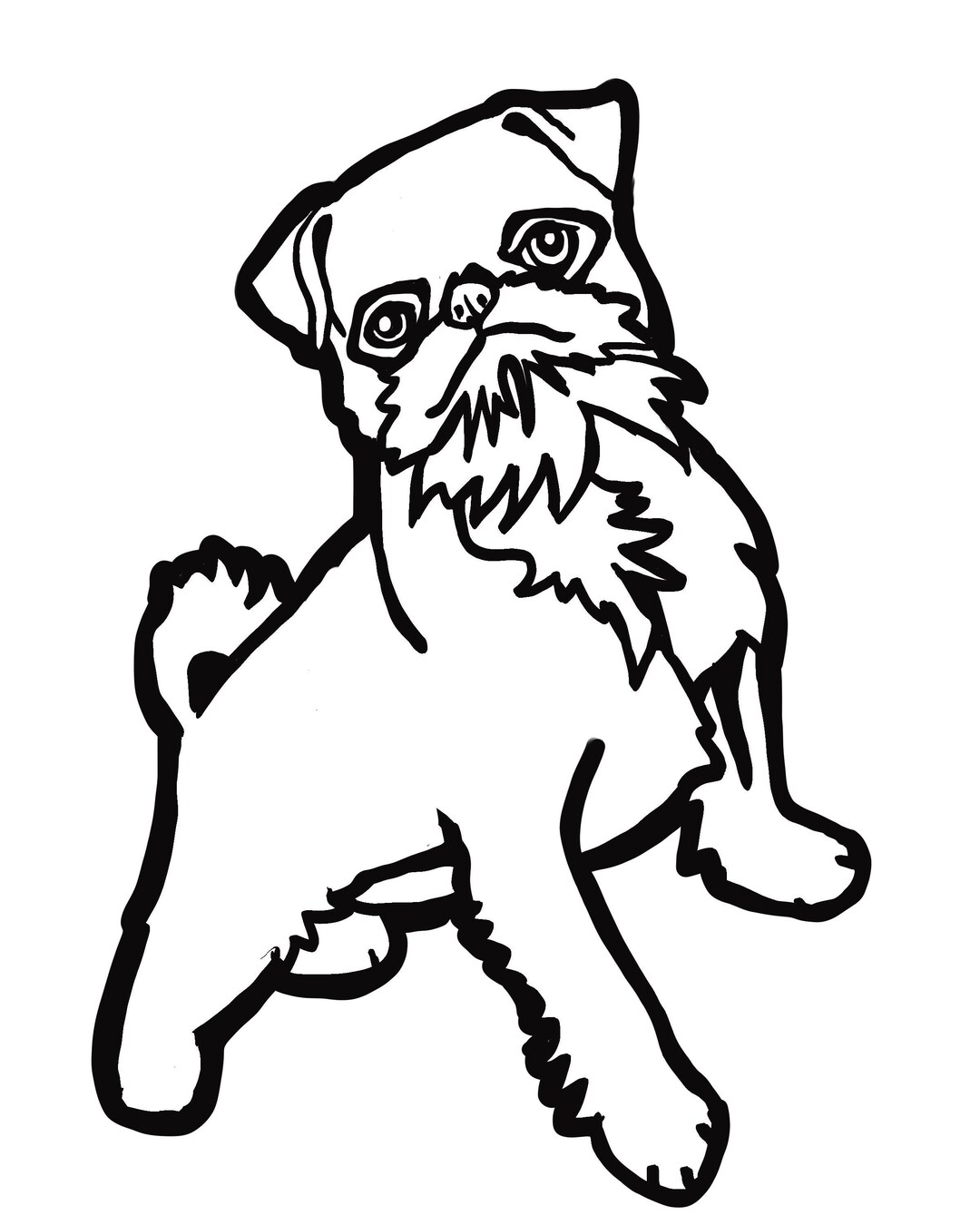 BRUSSELS GRIFFON Permanent Vinyl Sticker Decal for Cars, Windows ...