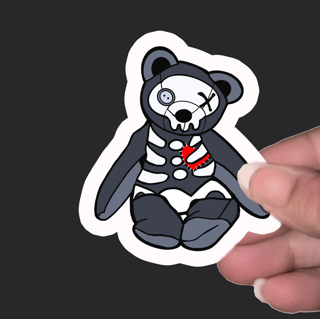 Dead Teddy Bear Vinyl Sticker Decal for Laptops, Water Bottles, Walls ...