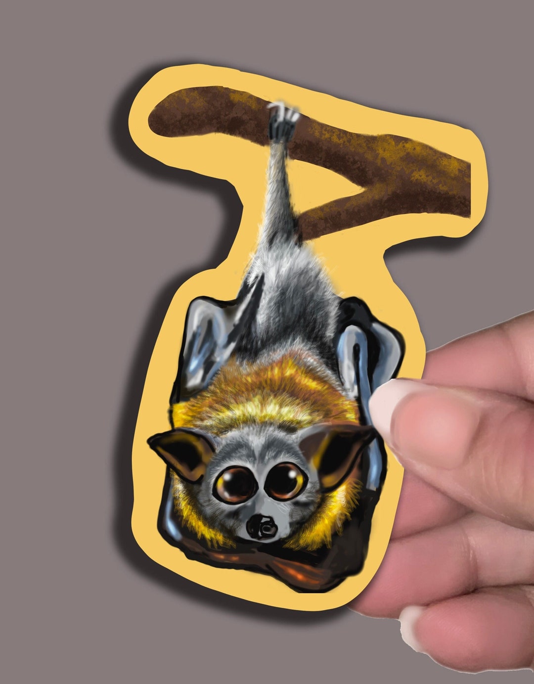 Hanging Bat Removable Vinyl Sticker Decal for Laptops, Water Bottles ...