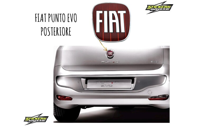 Naklejka z logo Fiat PUNTO EVO Przód - Tył - Przód + Tył NIEoryginalny ...