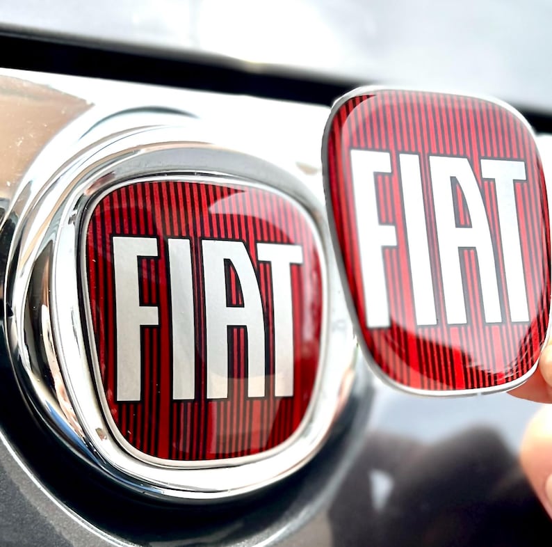 Naklejka z logo Fiat PUNTO EVO Przód - Tył - Przód + Tył NIEoryginalny ...
