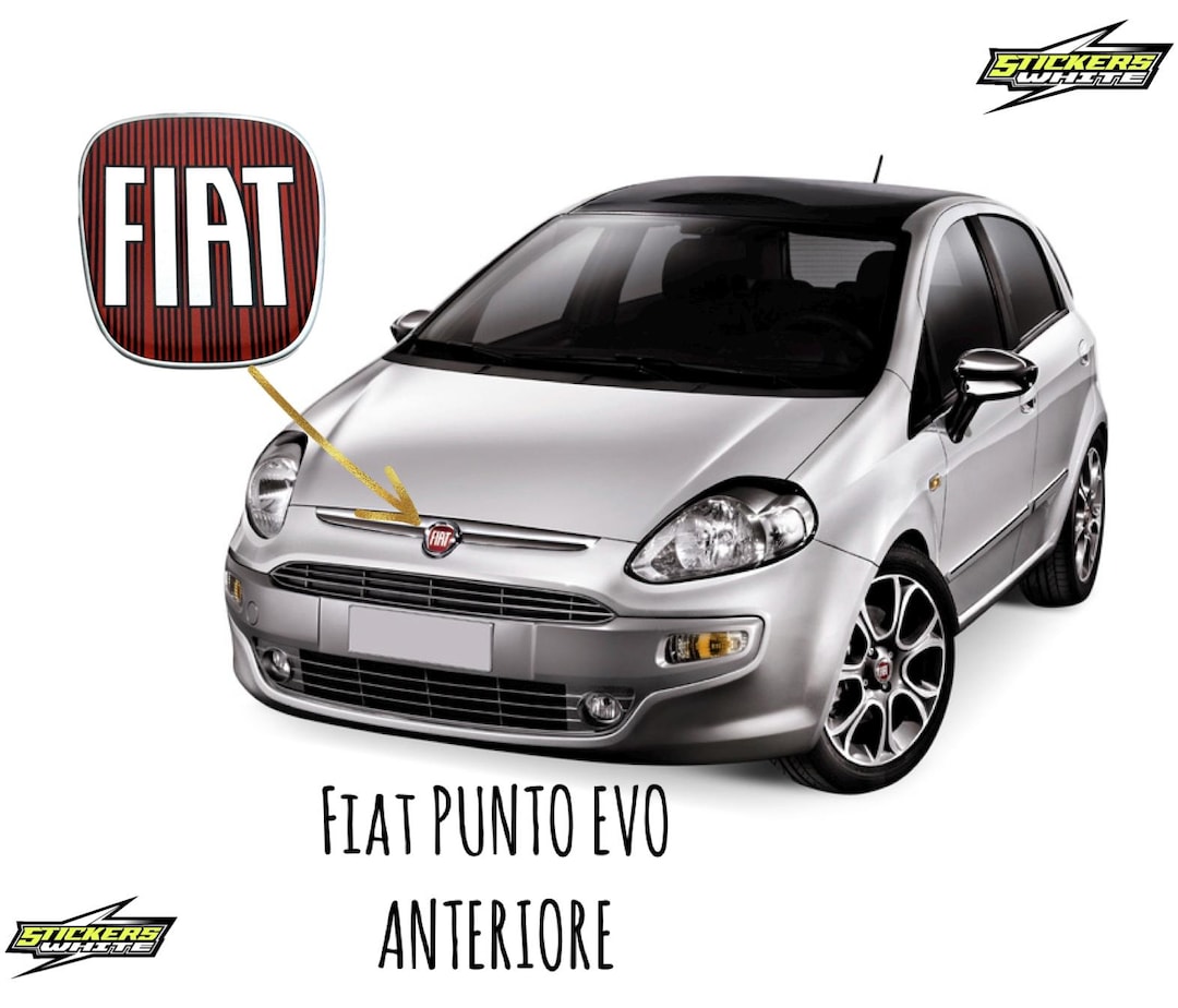 Naklejka z logo Fiat PUNTO EVO Przód - Tył - Przód + Tył NIEoryginalny ...