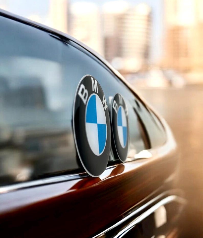Pair of BMW Resin 3D Round Logo Stickers High Quality Made in Italy ...