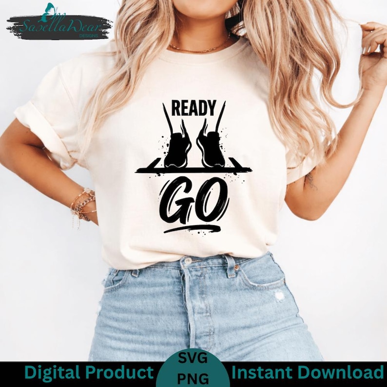 Ready Go Marathon Go Time Get Moving Sprinter 10K 5K Race SVG PNG ...