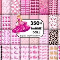14 Fashion Doll Digital Papers 300 DPI Maximum Quality, Fashion Doll ...