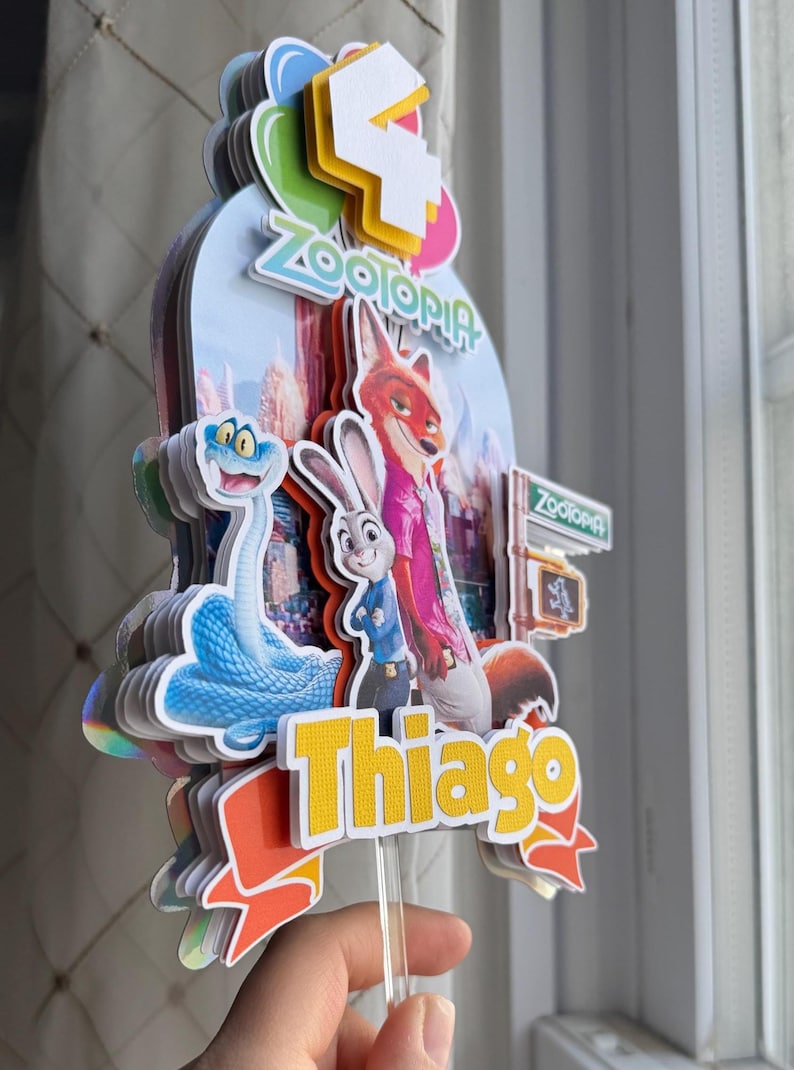 Zoo Topia Birthday Cake Topper. for Boys and Girls. Zoo Animals - Etsy