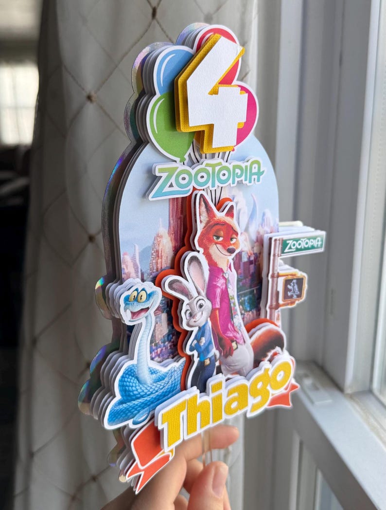Zoo Topia Birthday Cake Topper. for Boys and Girls. Zoo Animals - Etsy