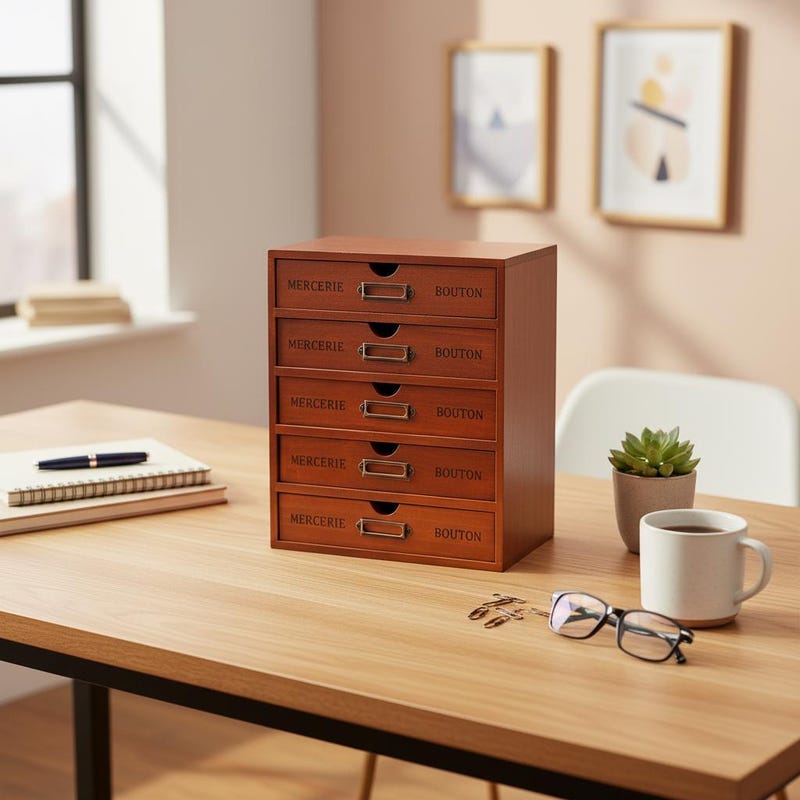 Vintage Wood Drawer Unit - Etsy