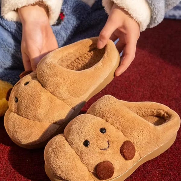Jellycat Croissant Slippers - Etsy UK