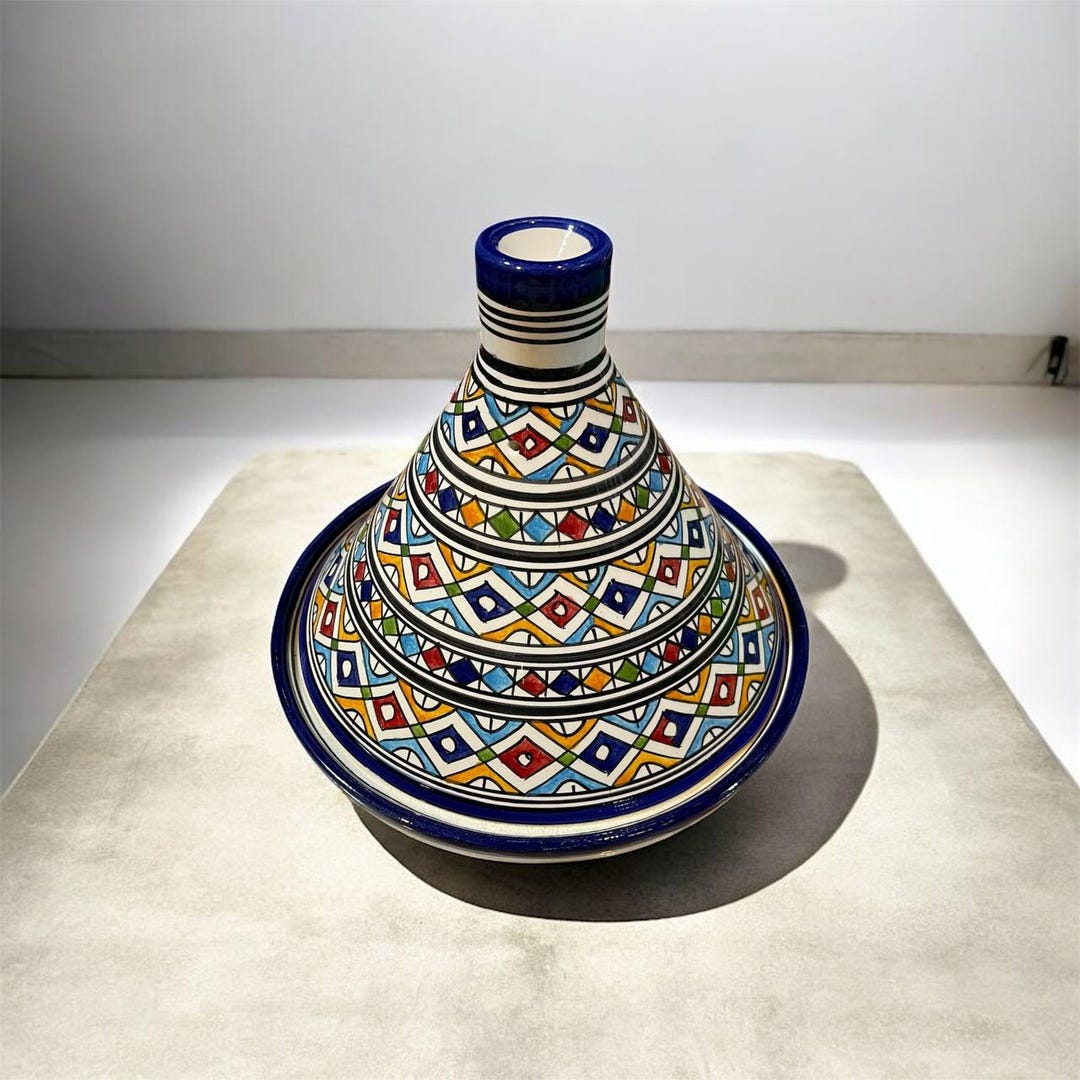 Handmade Fes Ceramic Tagine – Heat-Resistant Moroccan Cooking & Serving ...