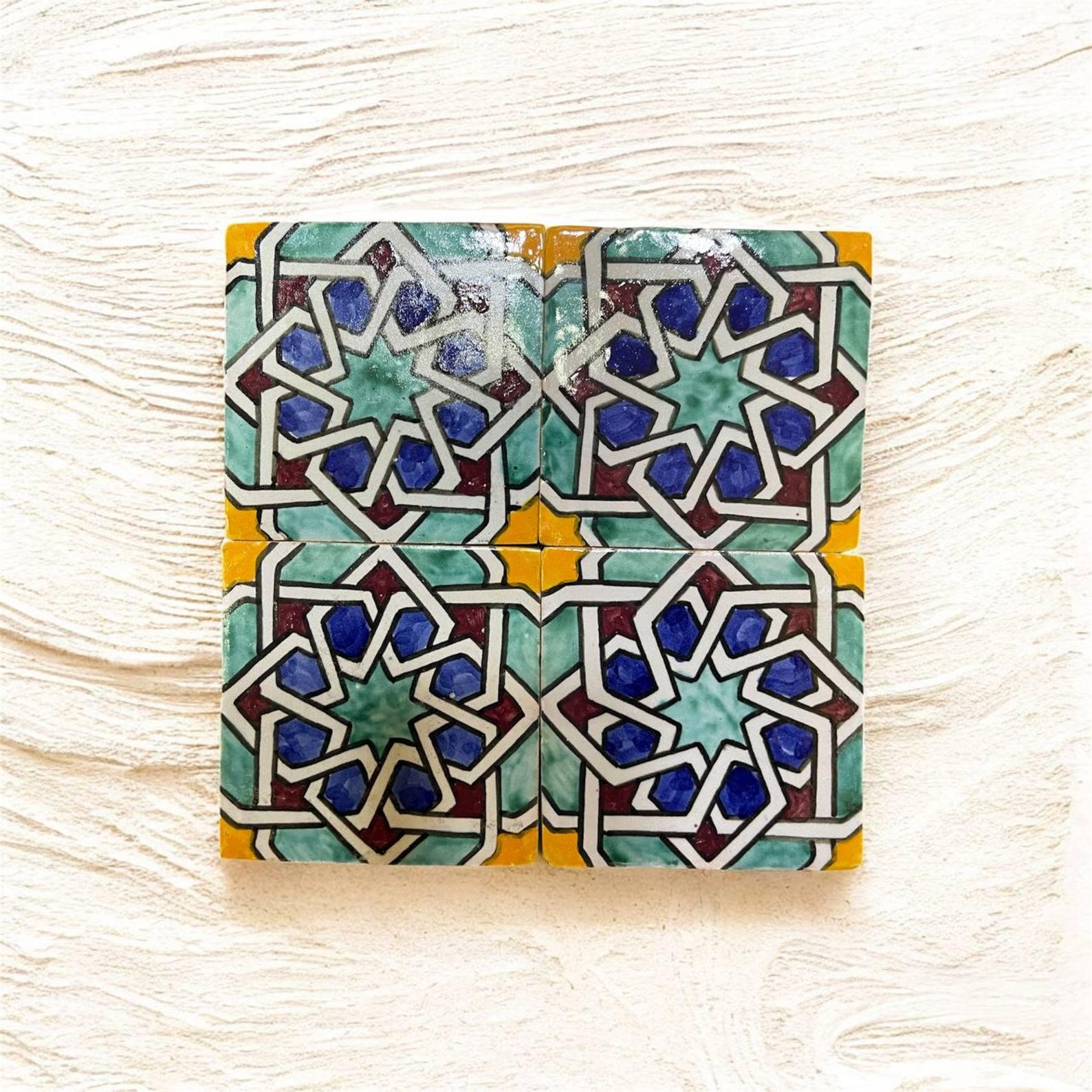 Handmade Fes Gray Zellij Ceramic Tiles – Traditional Moroccan Mosaic ...