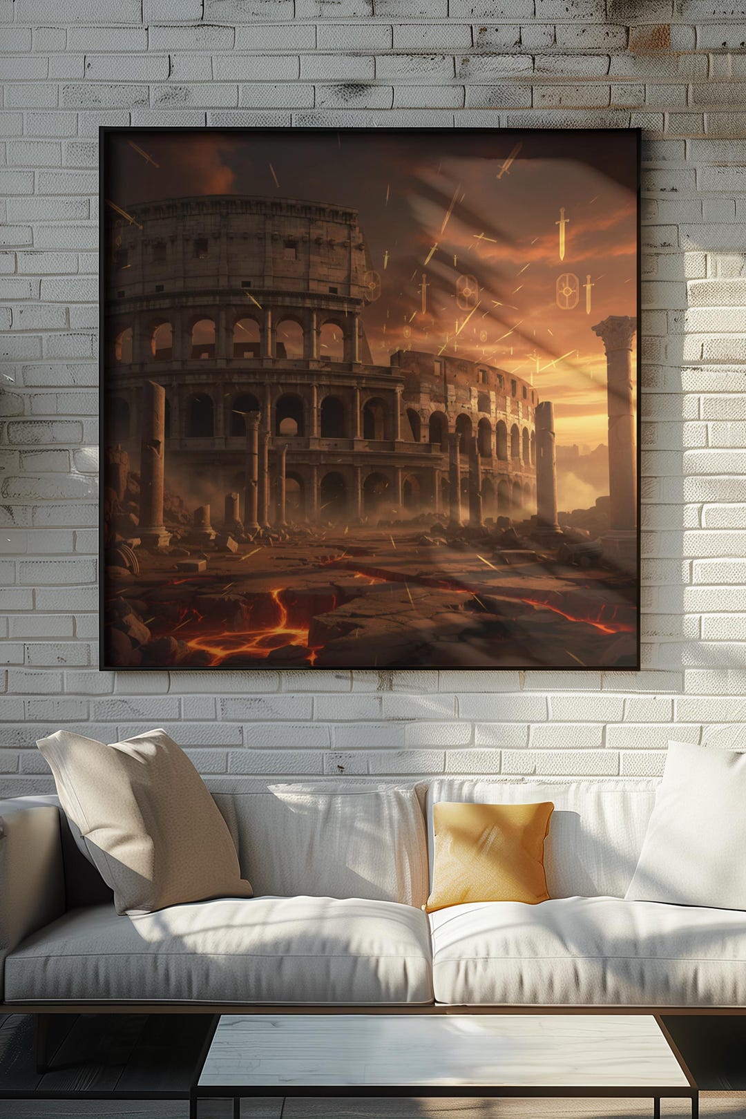Gladiator - Colosseum Abstract Art Print – Roman Arena (digital ...