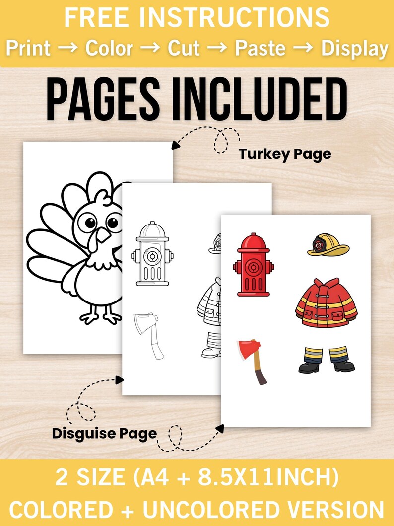 Disguise a Turkey, Turkey in Disguise Printable, Thanksgiving ...