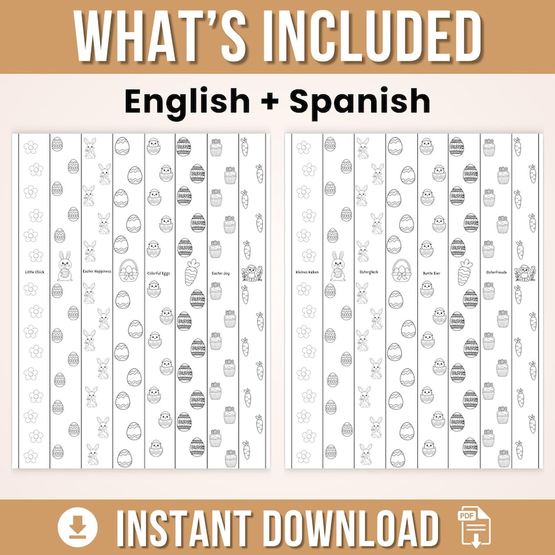 Printable Easter Gift Template, Easter Table Decoration, Easter Treat ...