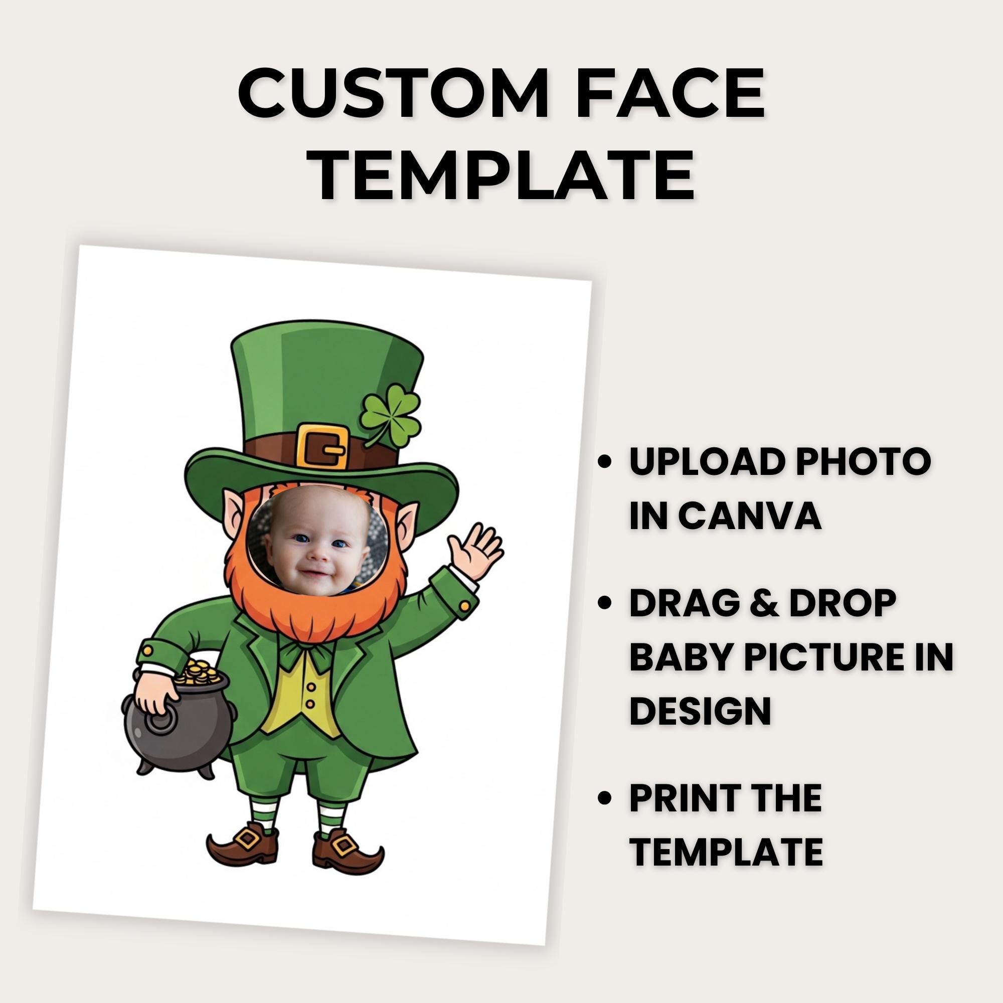 St. Patrick's Day Leprechaun Add Face Activity, Bulletin Board Decor ...