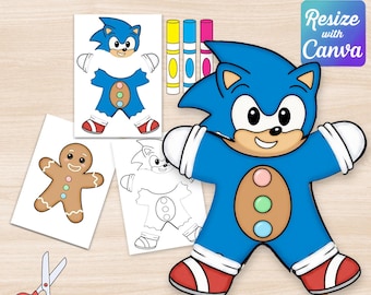 Disguise a Gingerbread Man-sonic the Hedgehog Template | Christmas ...