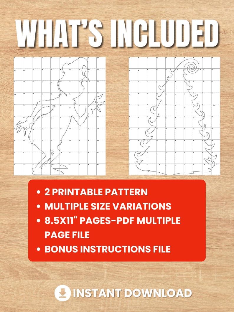 Christmas Grinch Template Printable, Grinch Printable Template, Trace ...