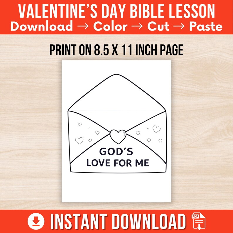 Christian Valentine’s Day Bible Lesson Pocket Craft, Corinthians Love ...
