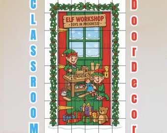 Large Gingerbread Christmas Classroom Door Decor Kit (printable PDF) - Etsy