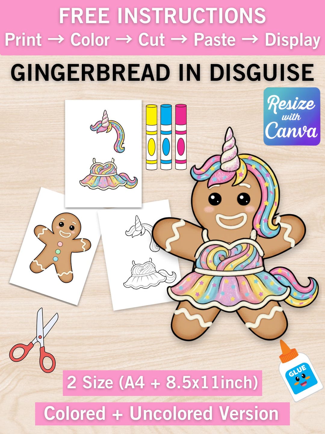 Disguise a Gingerbread Man - Unicorn Disguise, Gingerbread in Disguise ...