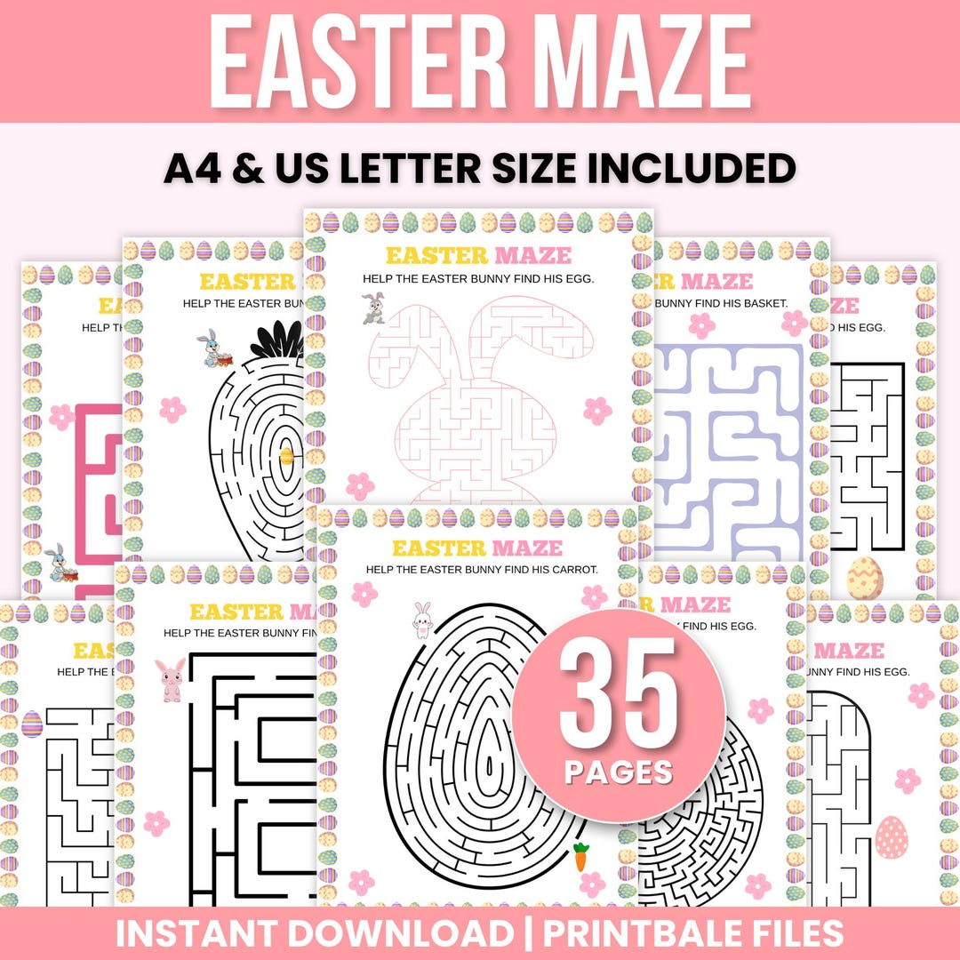 Fun Printable Easter Mazes for All Ages | Easter Egg Maze for Kids ...