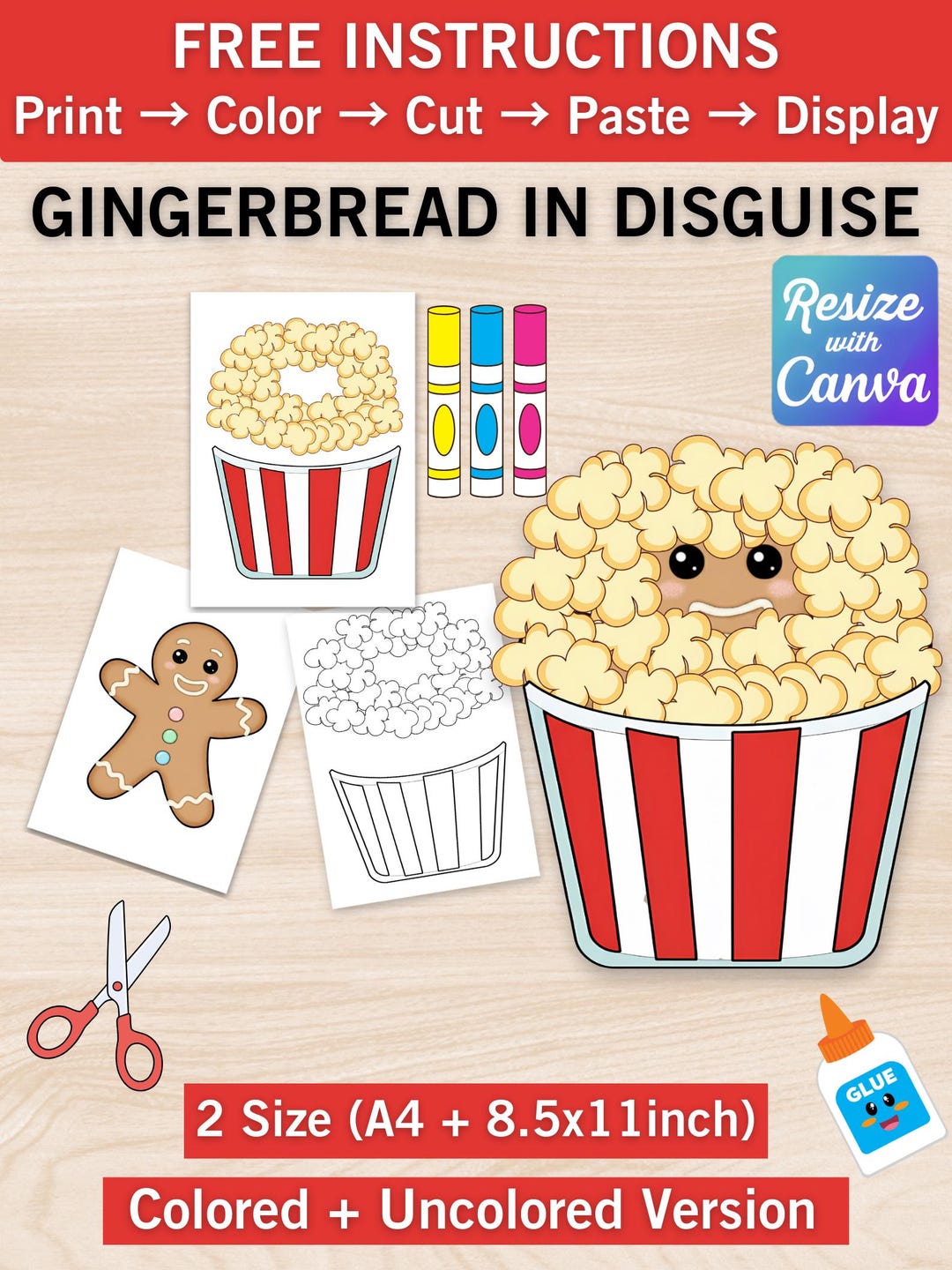 Disguise a Gingerbread Man, Gingerbread in Disguise, Popcorn ...