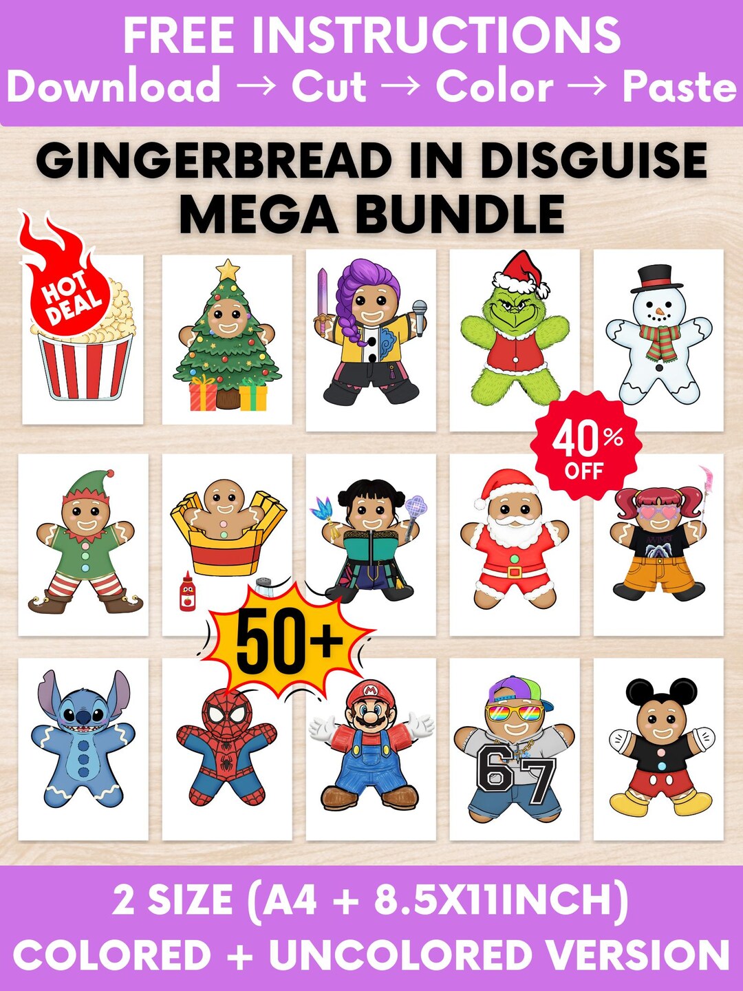 Gingerbread Disguise Craft, Disguise a Gingerbread Man Printable ...