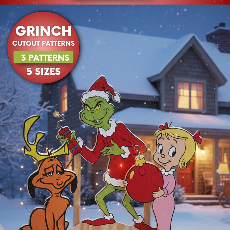 Grinch Cut Out Printable - Etsy