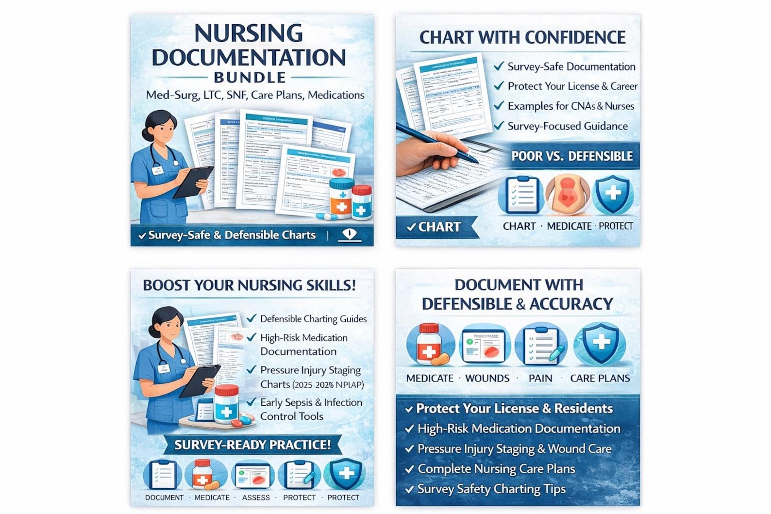 Nursing Documentation Bundle – Med-surg, LTC, SNF (PDF Guidebook) - Etsy