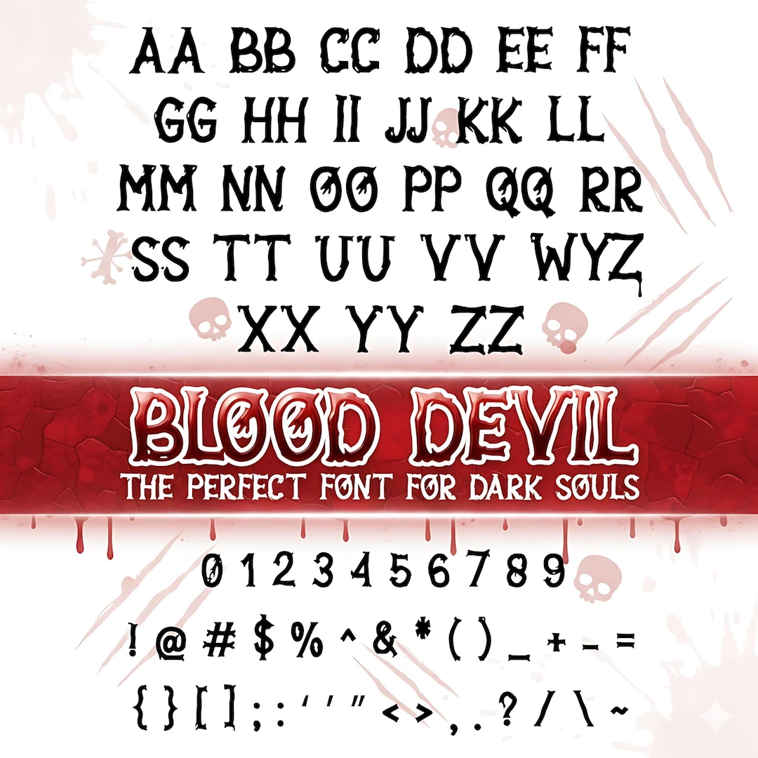 Blood Devil Horror Font – Spooky Drip Halloween Typeface for Logos ...