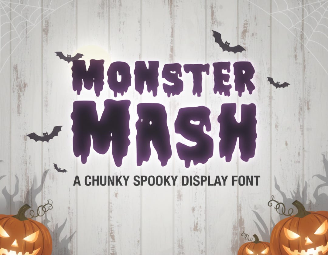 Monster Mash Font – Chunky Dripping Halloween Font (TTF & OTF) - Etsy