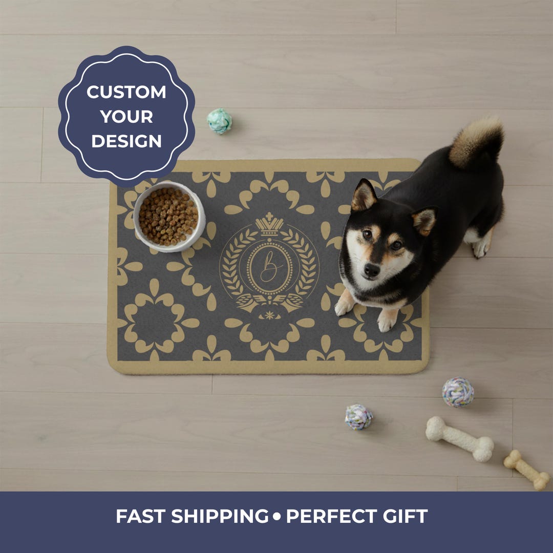 Custom Dog Food Mat, Personalized Pet Placemat, Waterproof Non-slip - Etsy