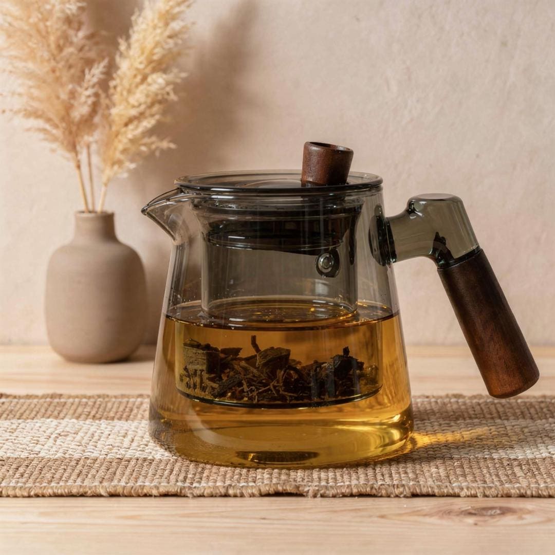 Boho Heat-resistant Glass Teapot – Tea Infuser Kettle | Clear Teapot ...