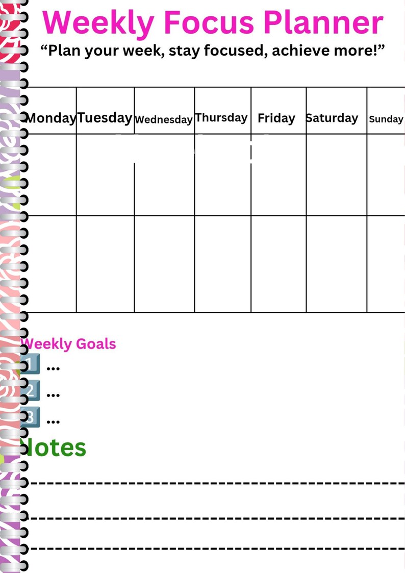 Editable PDF | Digital Download | Self-improvement Gift - Etsy