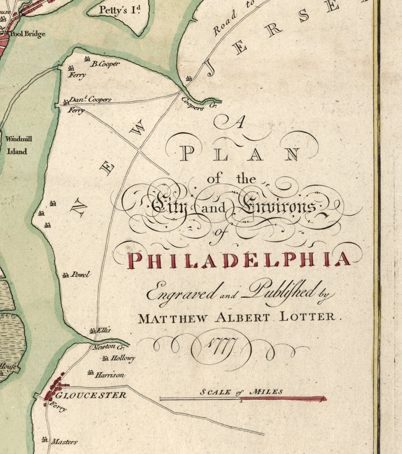 1777 Map of Philadelphia - Etsy