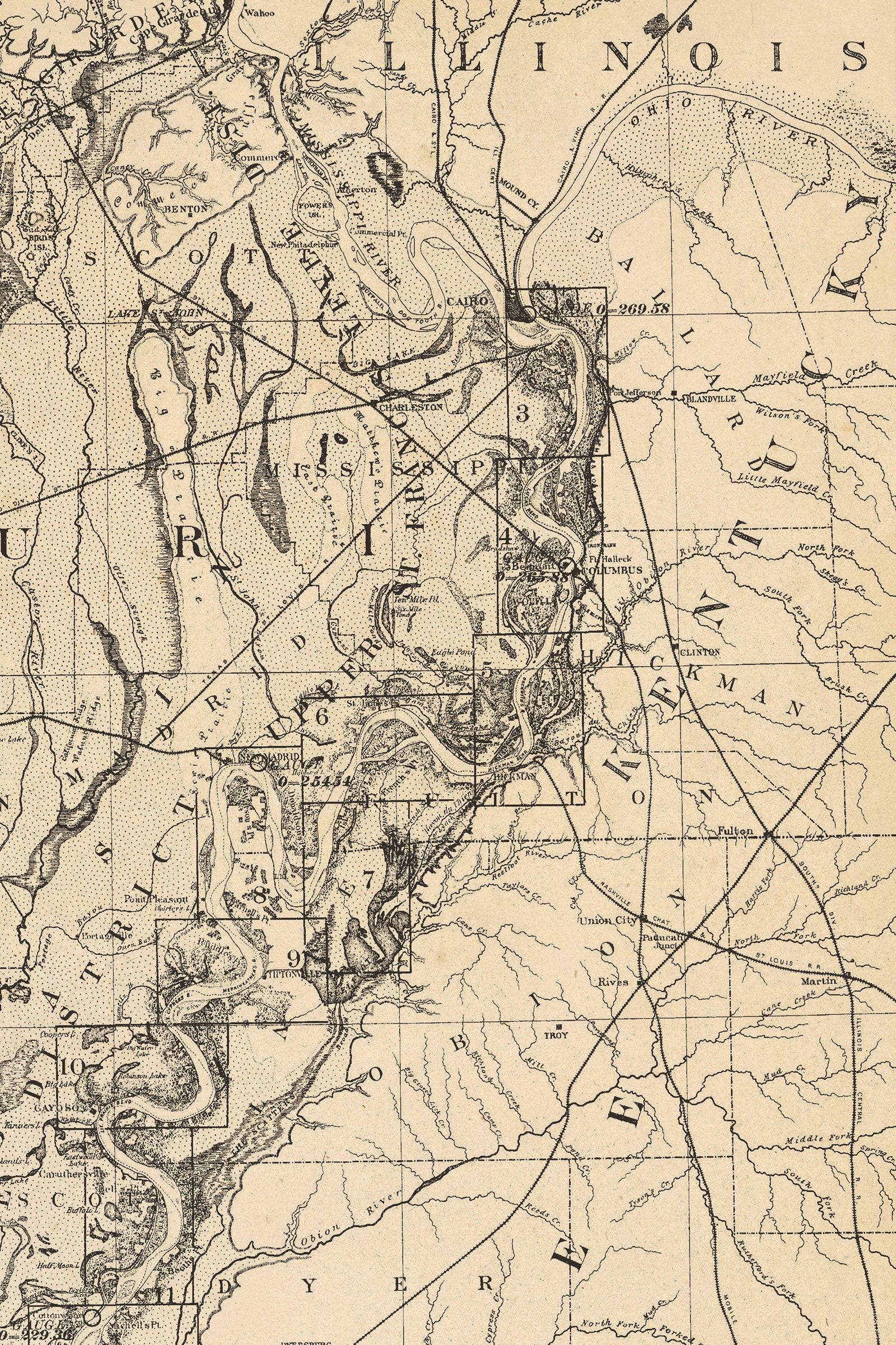 1879 Map of the Mississippi River - Etsy