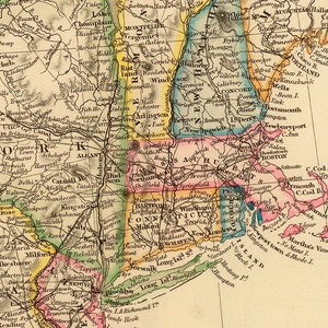 1834 Map of America - Etsy