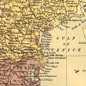 1890 Map of Italy - Etsy