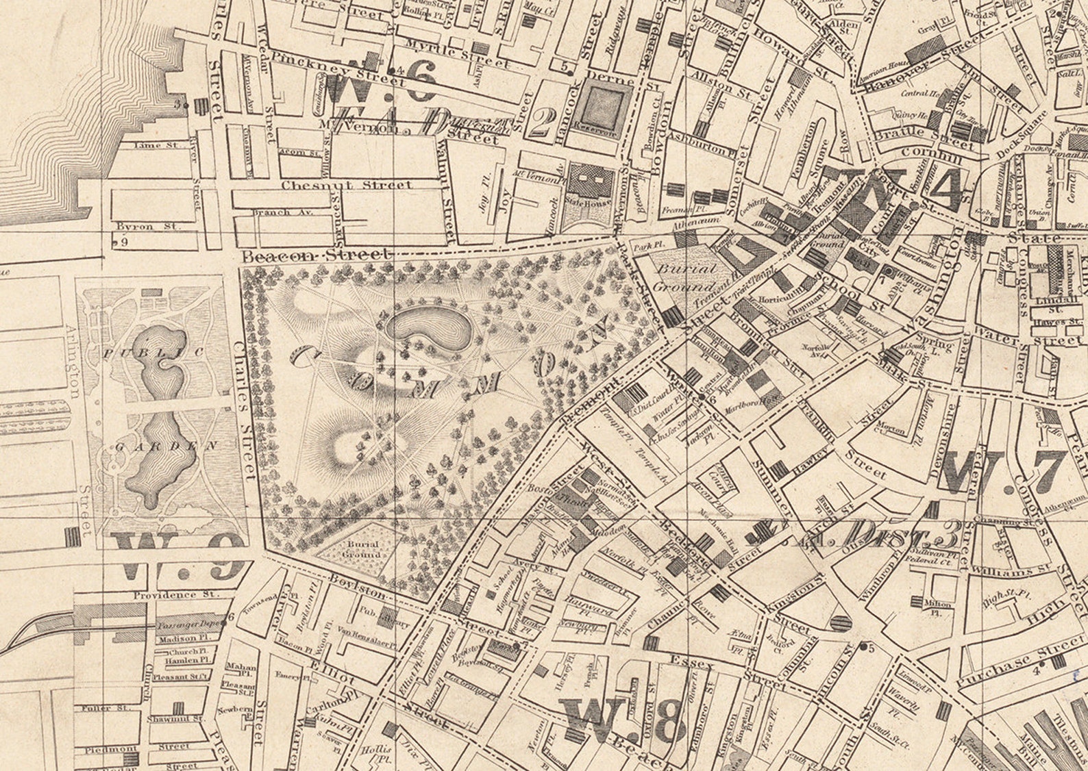 1860 Map of Boston - Etsy