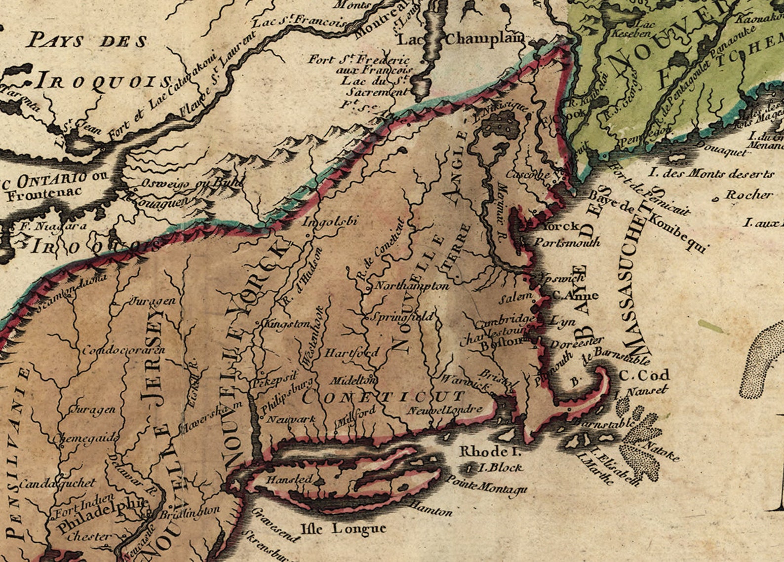 1756 Map of America - Etsy