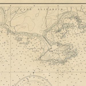 1943 Nautical Chart of Saco Bay - Etsy