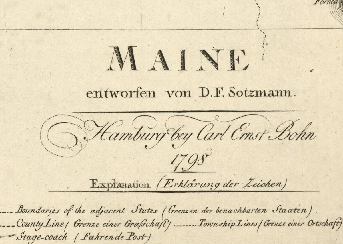 1798 Map of Maine - Etsy