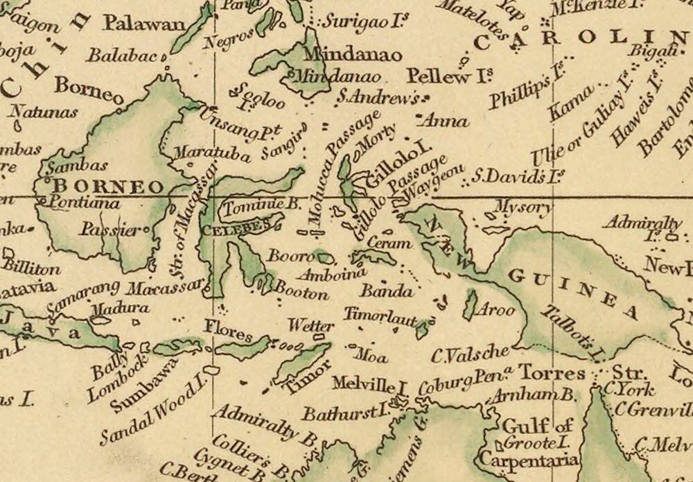 1832 Map of the World - Etsy