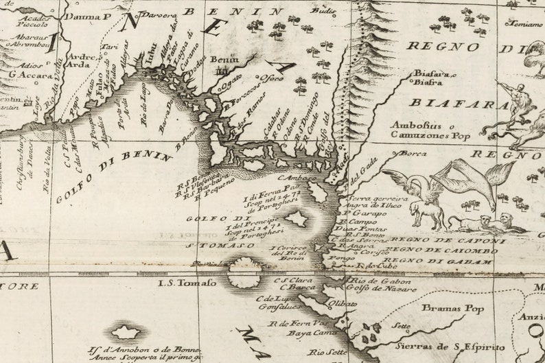 1693 Map of Africa - Etsy