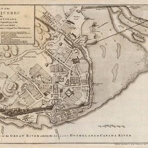 1759 Map of Quebec - Etsy