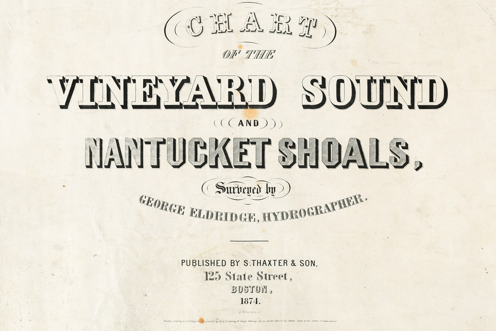 1874 Nautical Chart of Vineyard Sound and Nantucket Shoals - Etsy